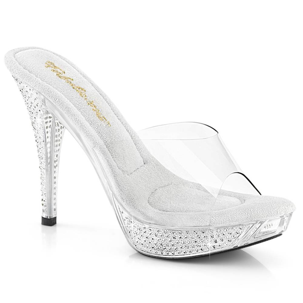 Fabulicious Fabulicious - ELEGANT401 Mules with heel - Transparent | At