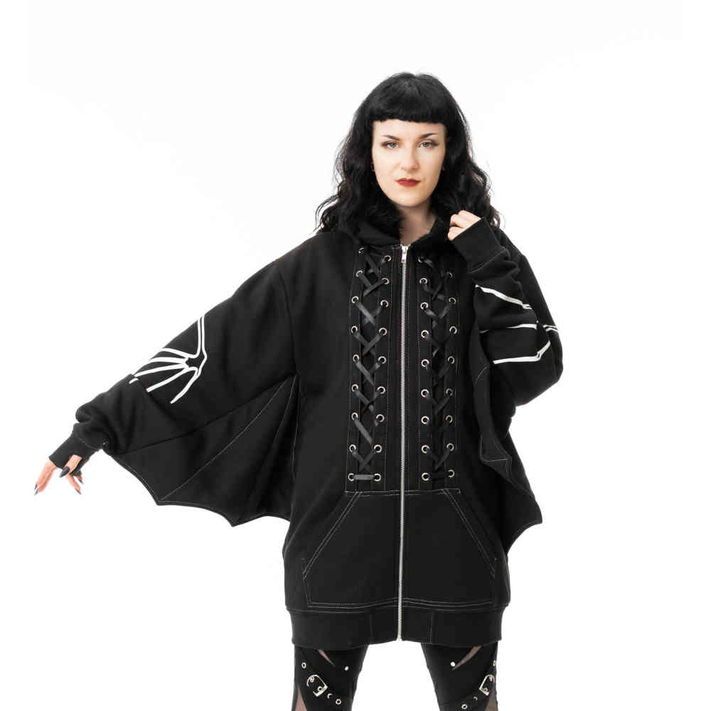 Heartless Heartless - Anatomy Bat Hoodie - Black | Attitude Europe