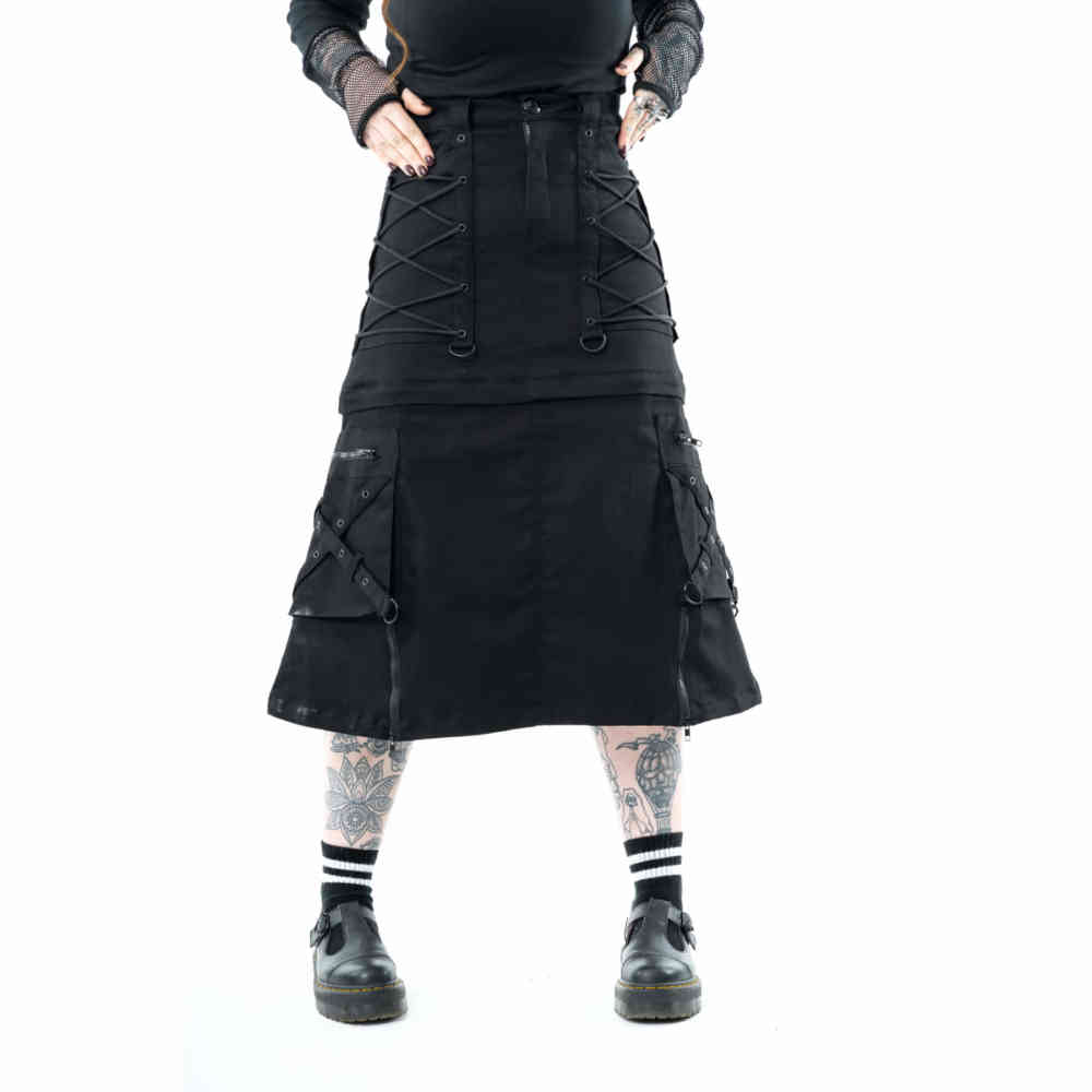 Poizen Industries Poizen Industries - Knightley Long skirt - Black | At