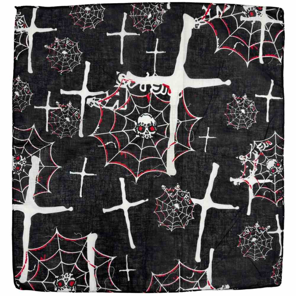 Zac's Alter Ego Zac's Alter Ego - Skulls, Spiderwebs & Crosses Bandana