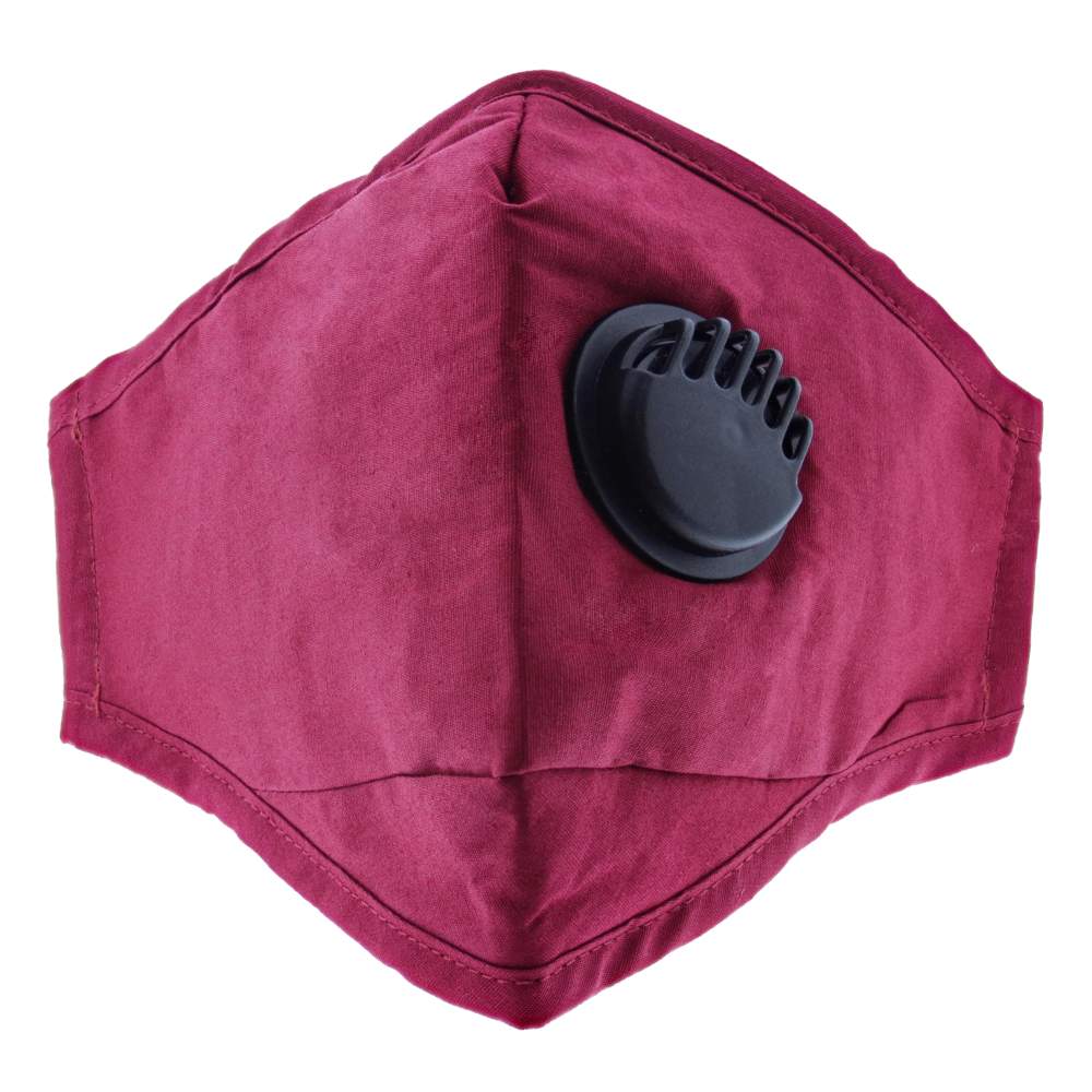 Zac's Alter Ego Zac's Alter Ego - Plain with valve Burgundy Face mask