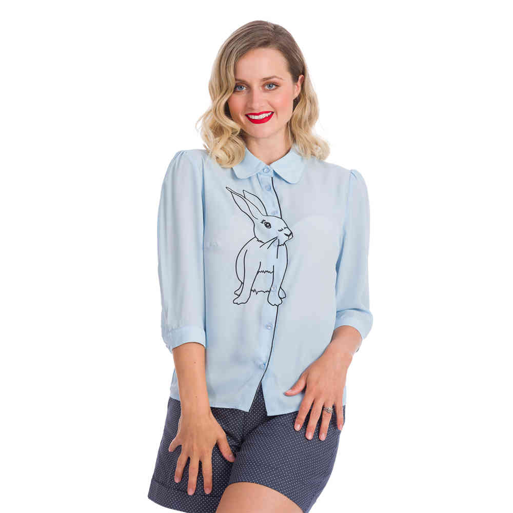Dancing Days Dancing Days - BUNNY HOP Blouse - Blue | Attitude Europe