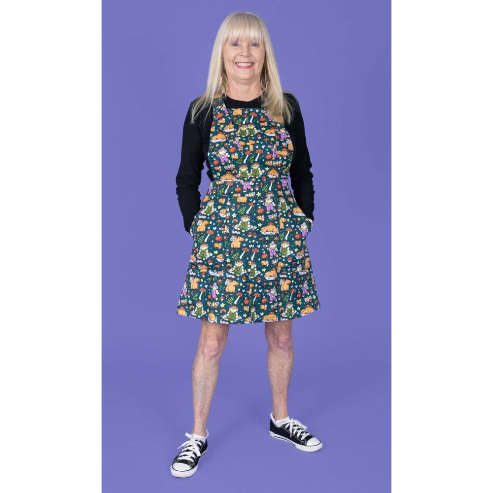 Run & Fly Run & Fly - Capybara Fairies Stretch Twill Pinafore Short dre