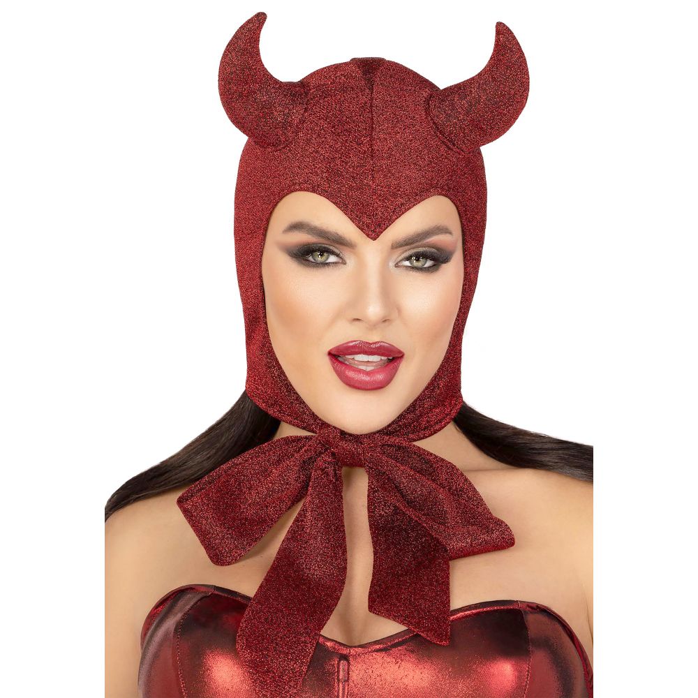 Leg Avenue Leg Avenue - Vintage Devil Bonnet Costume Headpiece - Red
