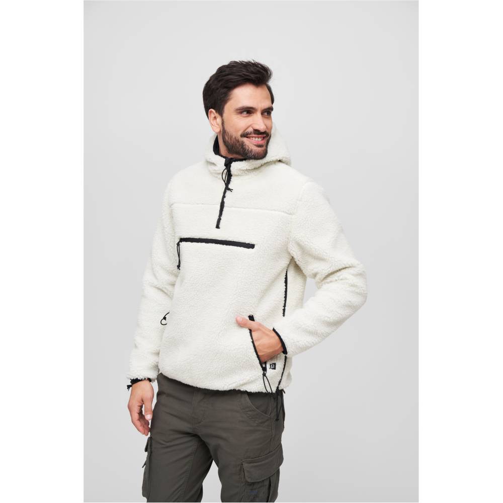 Brandit Brandit - Teddyfleece Worker Pullover Jacket - White | Attitude