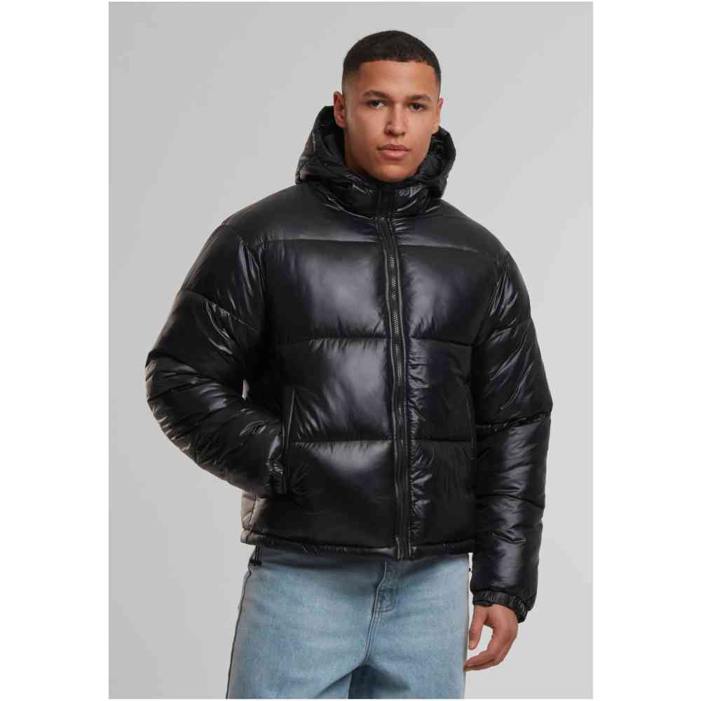 Urban Classics Urban Classics - Shiny With Hood Puffer jacket - Black