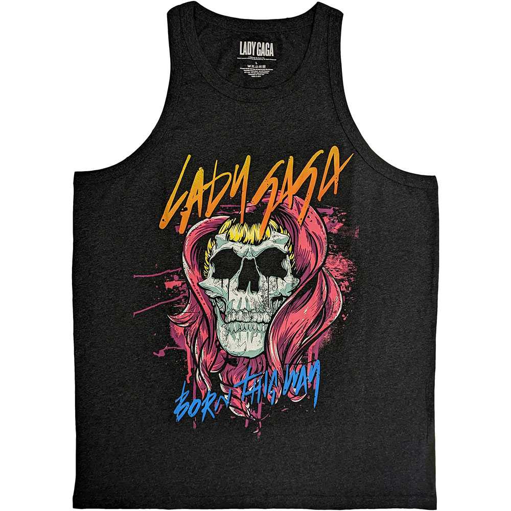 Lady Gaga - Skull Tanktop - Grey | Attitude Europe