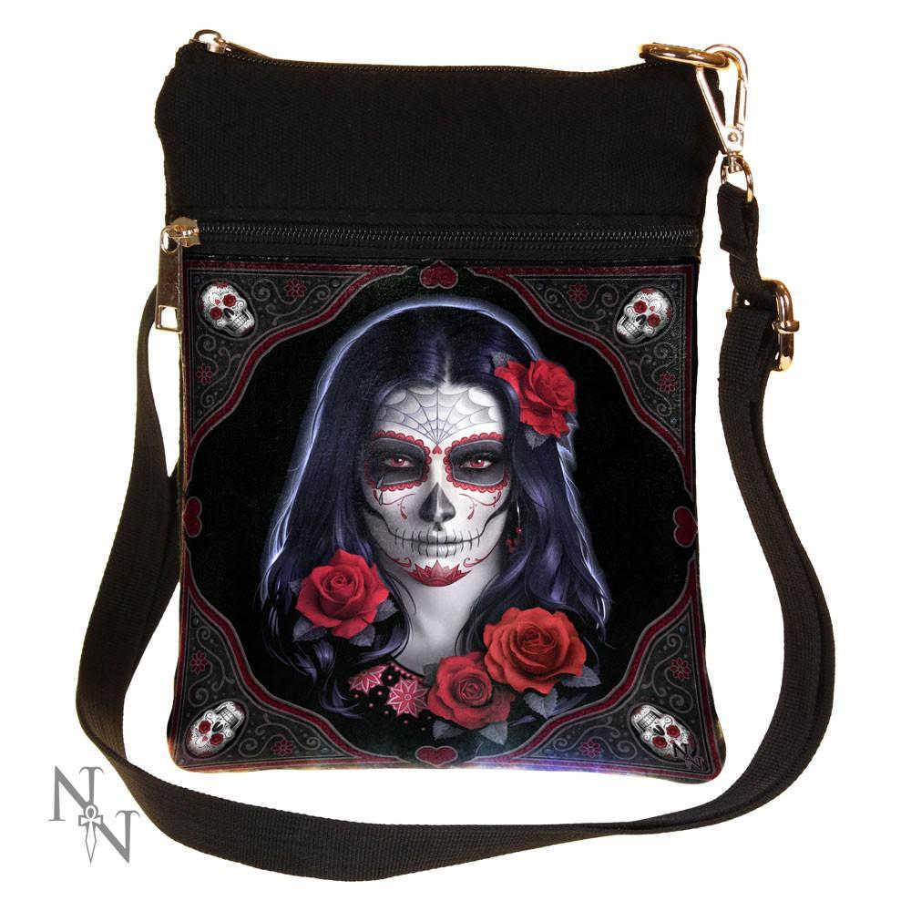Nemesis Now Nemesis Now - Sugar Skull Shoulder bag - Black/Red | Attitu